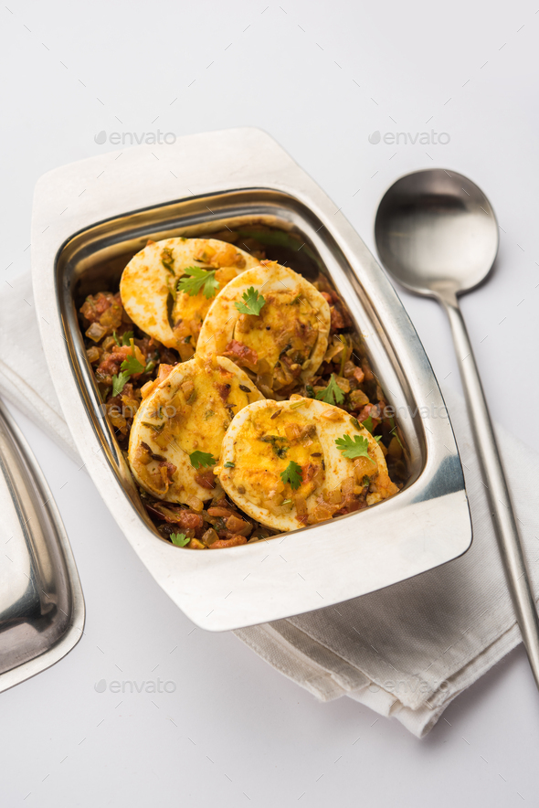 Masala Anda Fry made using chicken Egg is an Indian starter Stock Photo ...