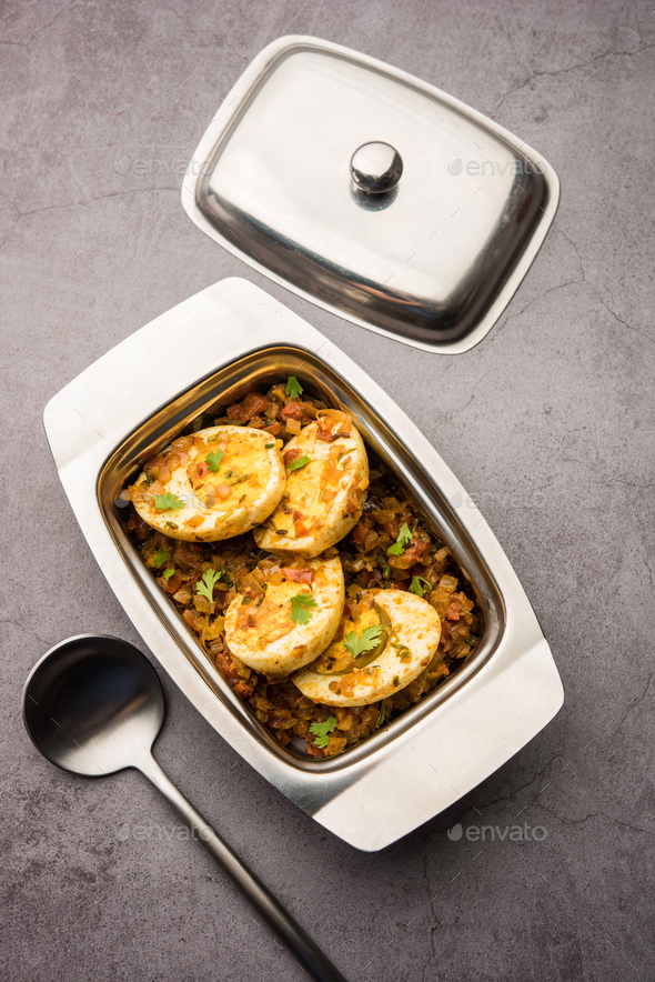 Masala Anda Fry made using chicken Egg is an Indian starter Stock Photo ...