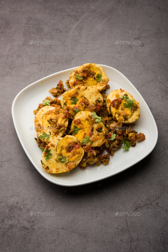 Masala Anda Fry made using chicken Egg is an Indian starter Stock Photo ...