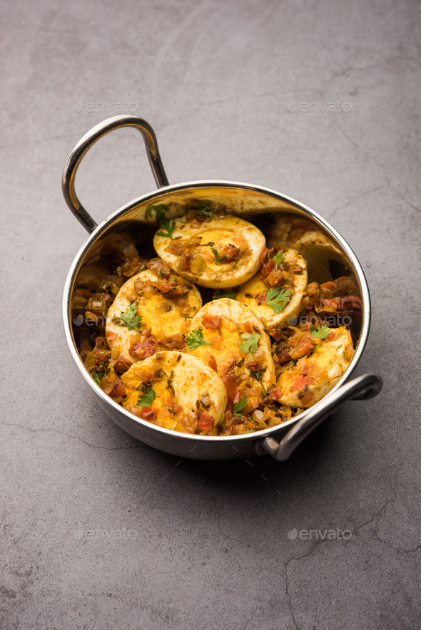 Masala Anda Fry made using chicken Egg is an Indian starter Stock Photo ...