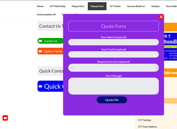 Contact Form 7 Popup Form by mgscoder | CodeCanyon