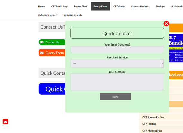 Contact Form 7 Popup Form by mgscoder | CodeCanyon