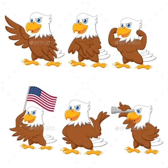 Cartoon Eagles, Vectors | GraphicRiver