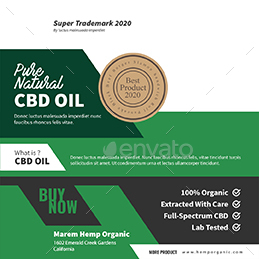 Hemp Product Social Media Template, Web Elements | GraphicRiver