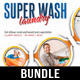 8 in 1 Laundry Services Bundle V02, Print Templates | GraphicRiver