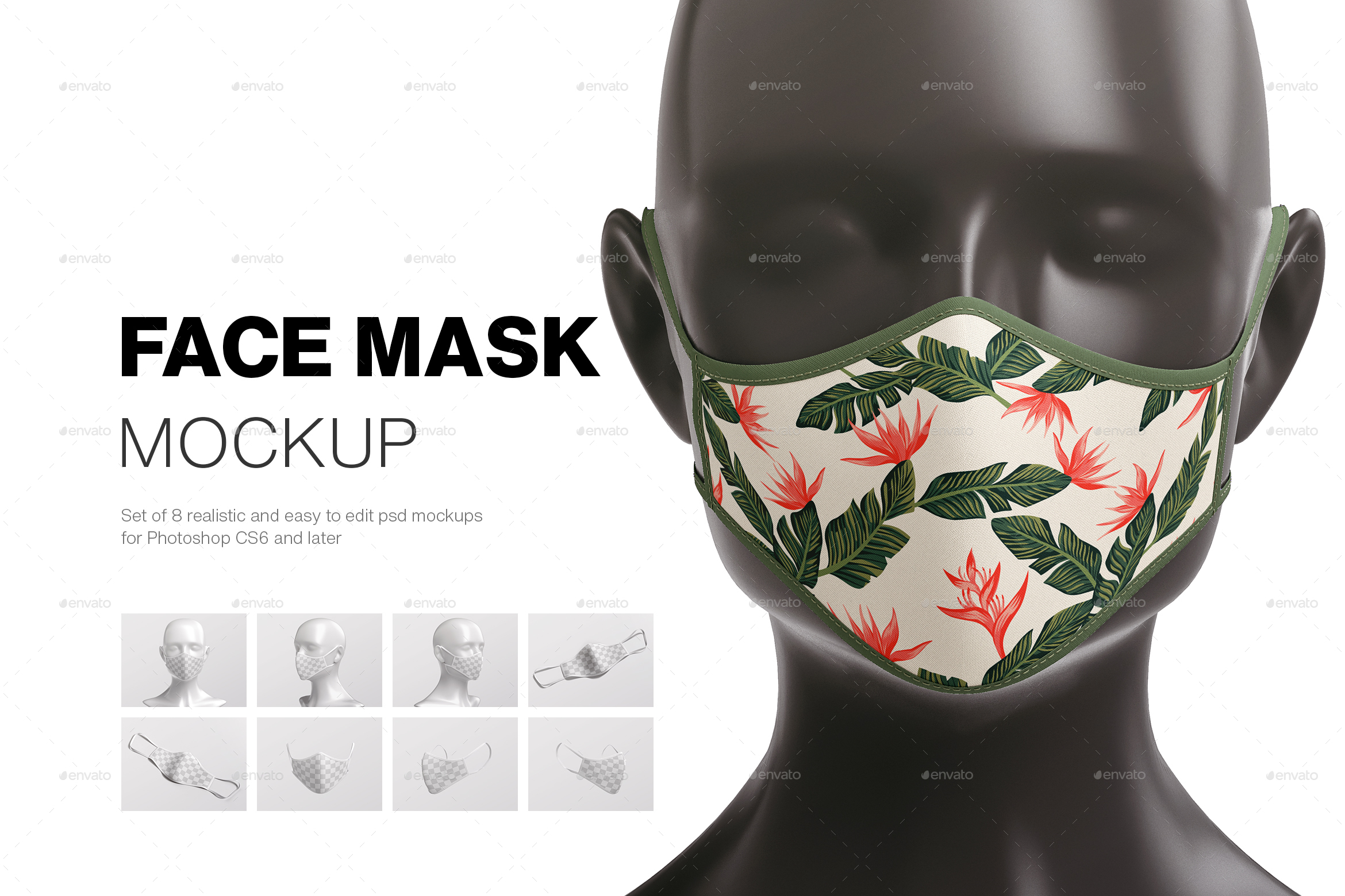 Face Mask Mockup, Graphics | GraphicRiver