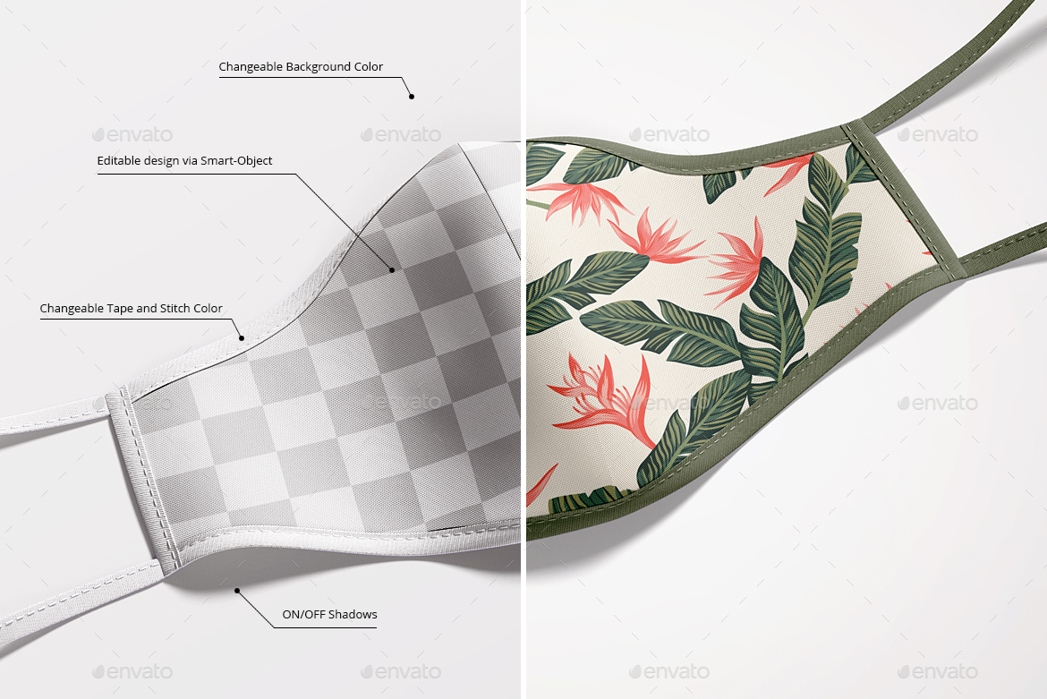 Face Mask Mockup, Graphics | GraphicRiver