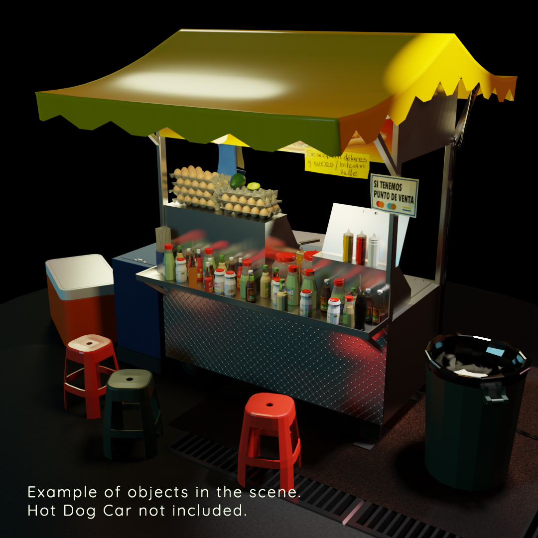 Hot Dog Street Food equipment by alvarezgrafica | 3DOcean