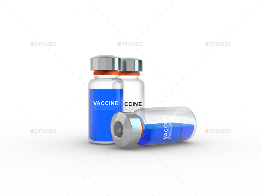 Vaccine Vials with Labels, Graphics | GraphicRiver