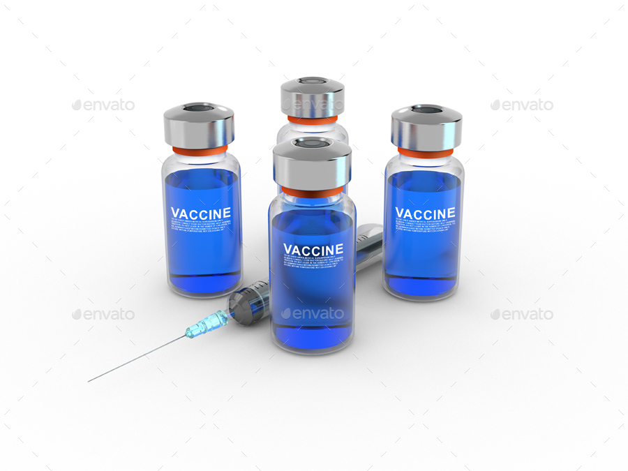 Vaccine Vials with Labels, Graphics | GraphicRiver
