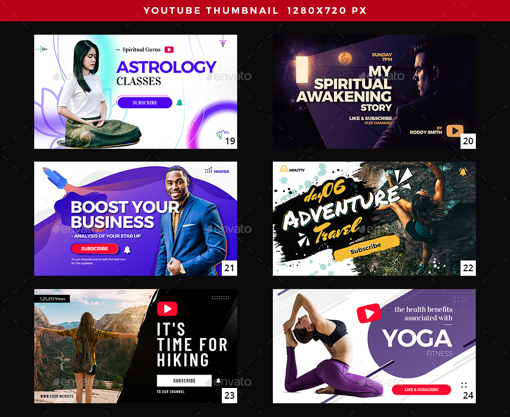 26 Youtube Thumbnail, Web Elements | GraphicRiver