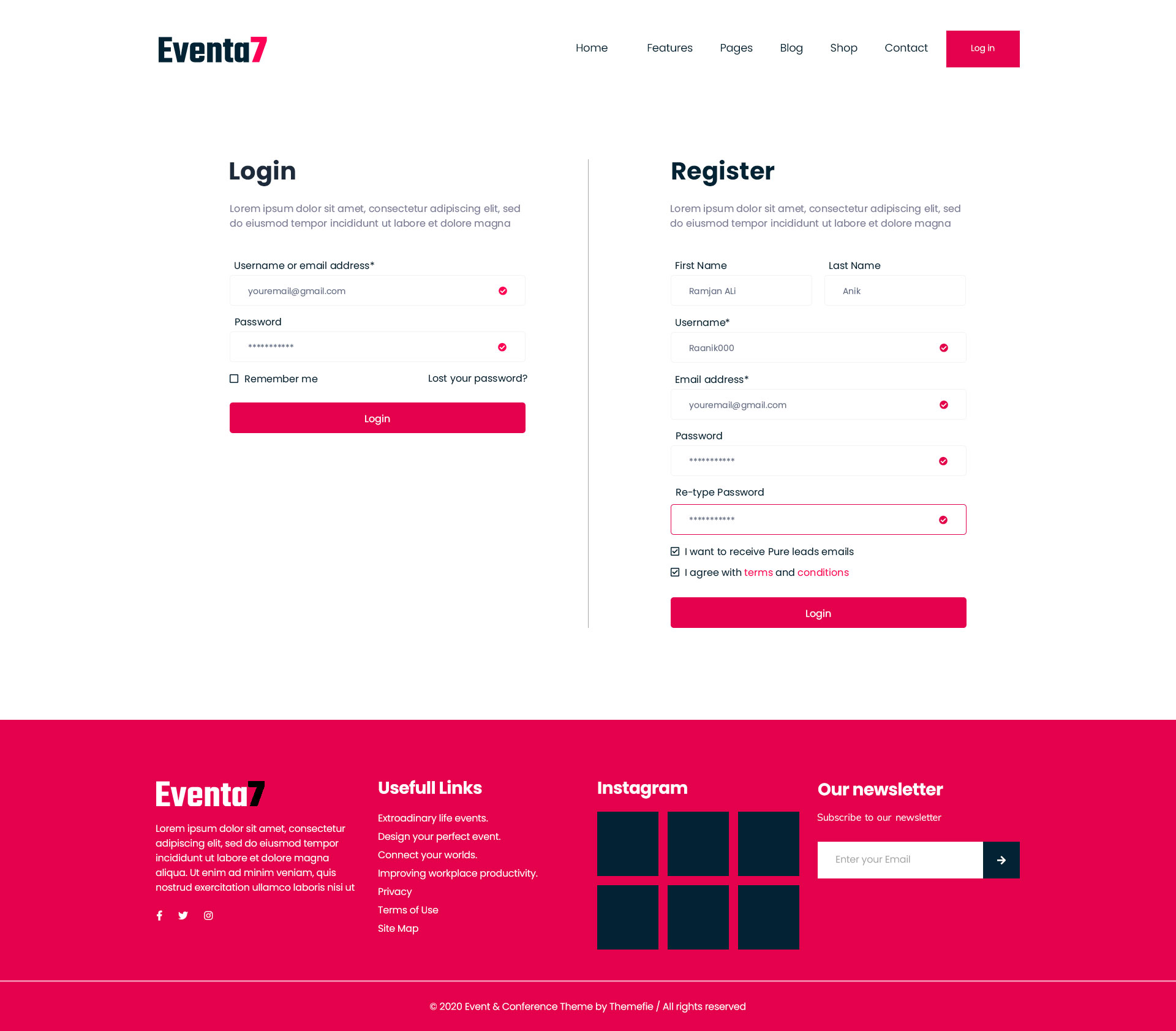 Eventa7 | Multiple Event & Conference PSD Template by themefie ...