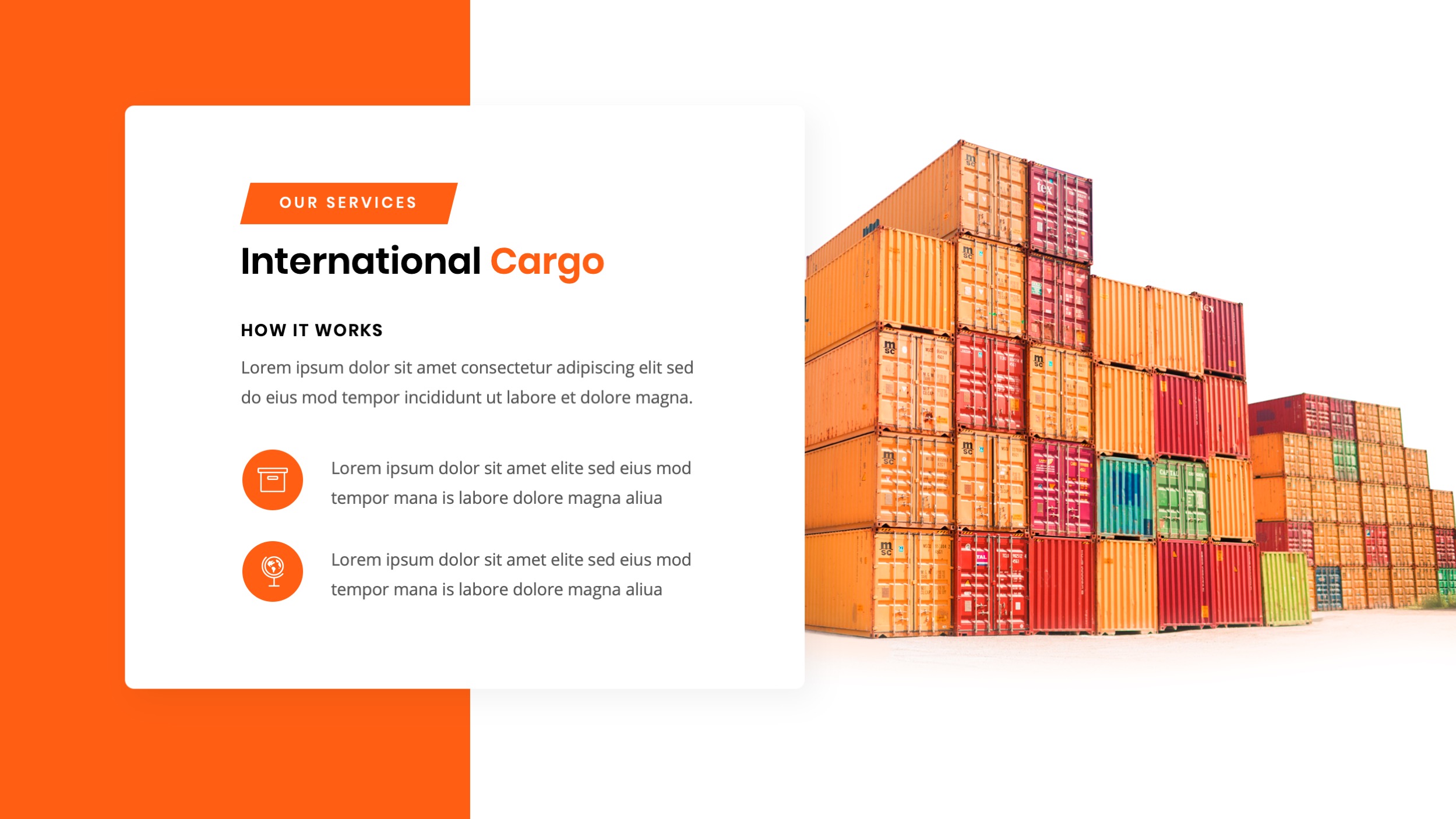 Logistics & Transport PowerPoint Template, Presentation Templates ...