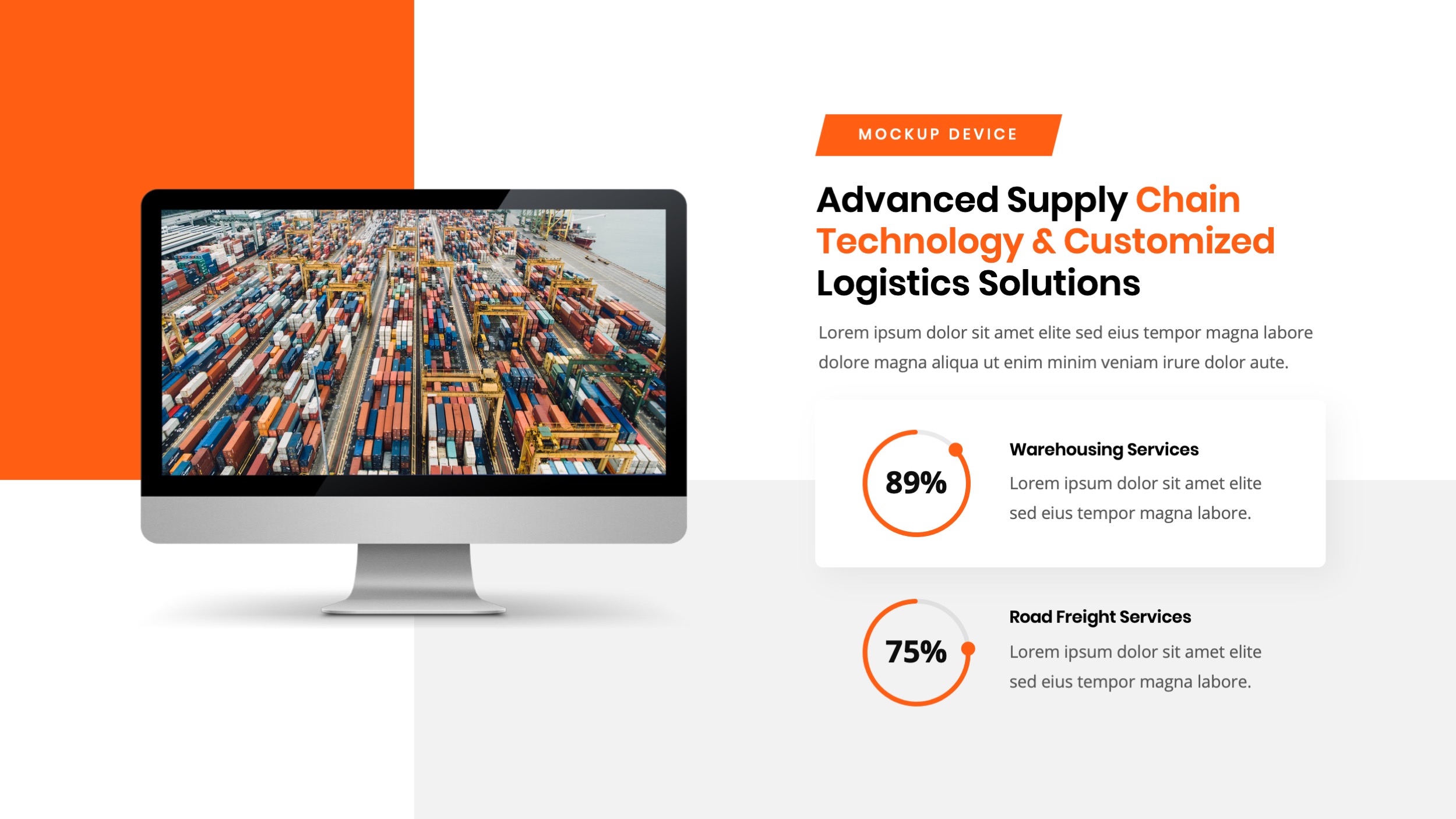 Logistics & Transport PowerPoint Template, Presentation Templates ...