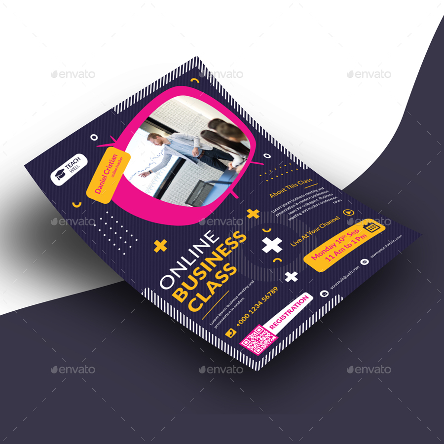 Online Business Class Flyer Templates, Print Templates | GraphicRiver