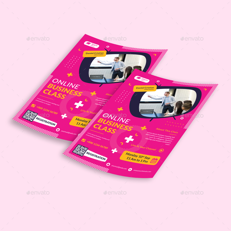 Online Business Class Flyer Templates, Print Templates | GraphicRiver