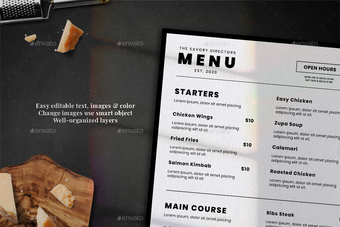 Simple Food Menu, Print Templates | GraphicRiver
