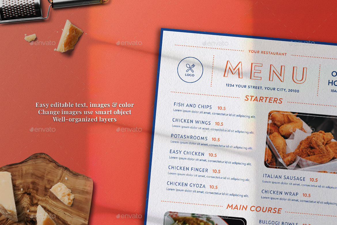 Modern Food Menu, Print Templates | GraphicRiver