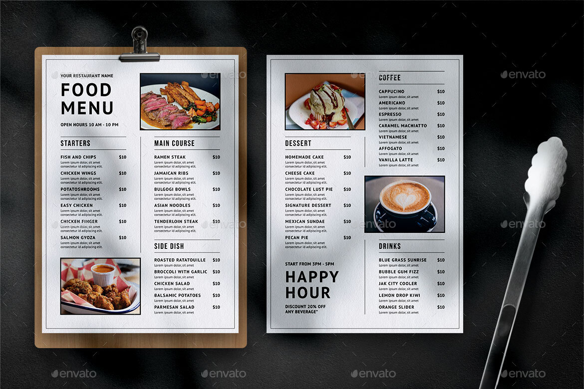 Simple Food Menu, Print Templates | GraphicRiver