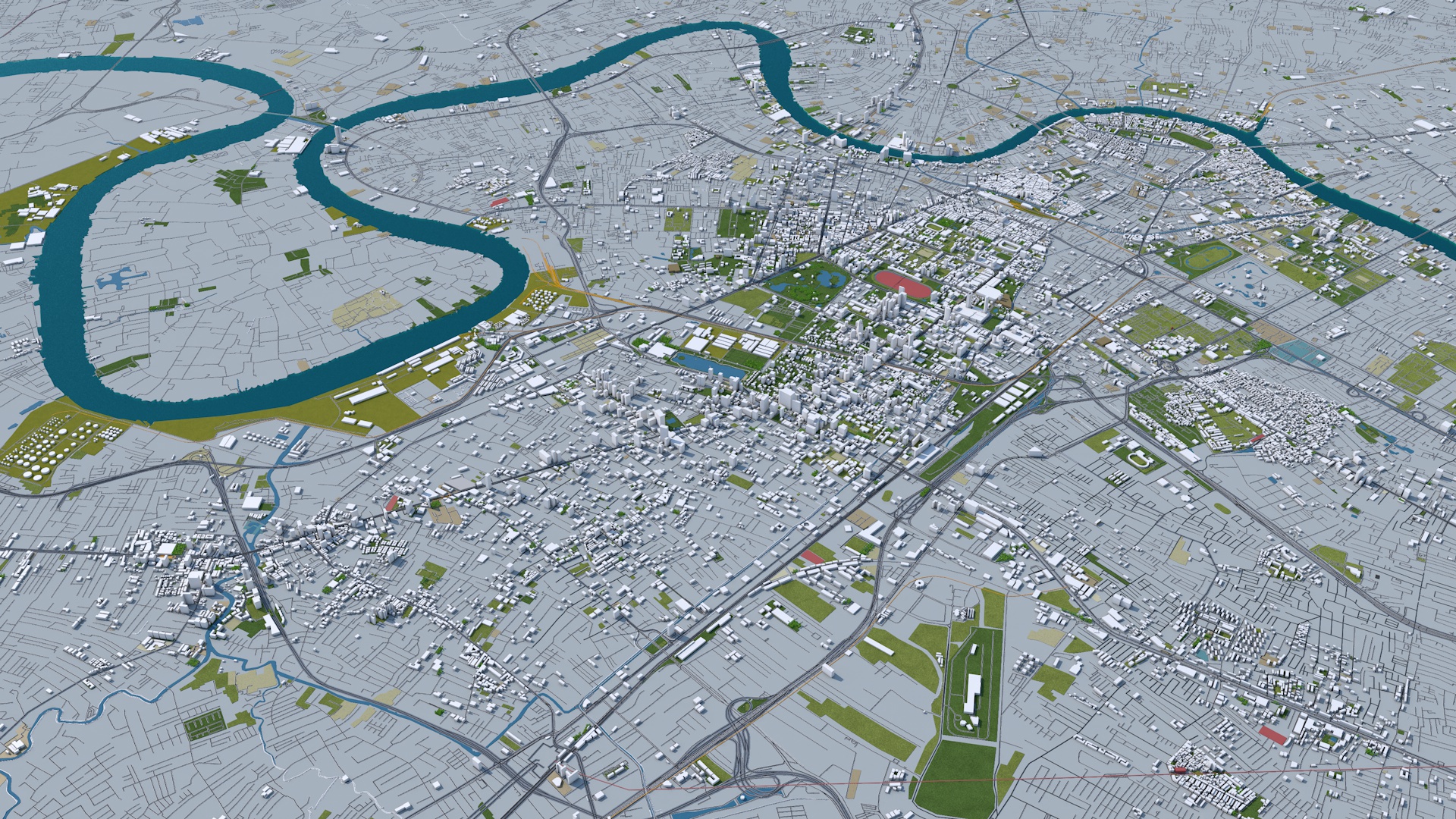Bangkok City 3D Model Thailand 70km by TurboCG | 3DOcean