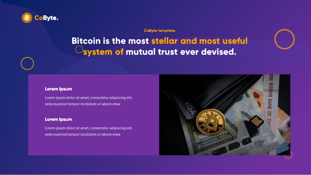 CoByte - Cryptocurrency Blokchain Keynote Template by onelinerdesign