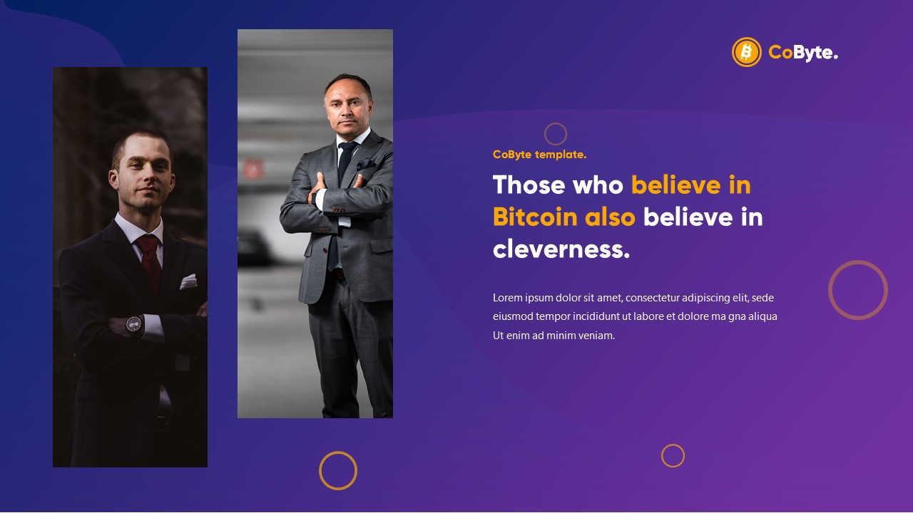 CoByte - Cryptocurrency Blokchain Keynote Template by onelinerdesign