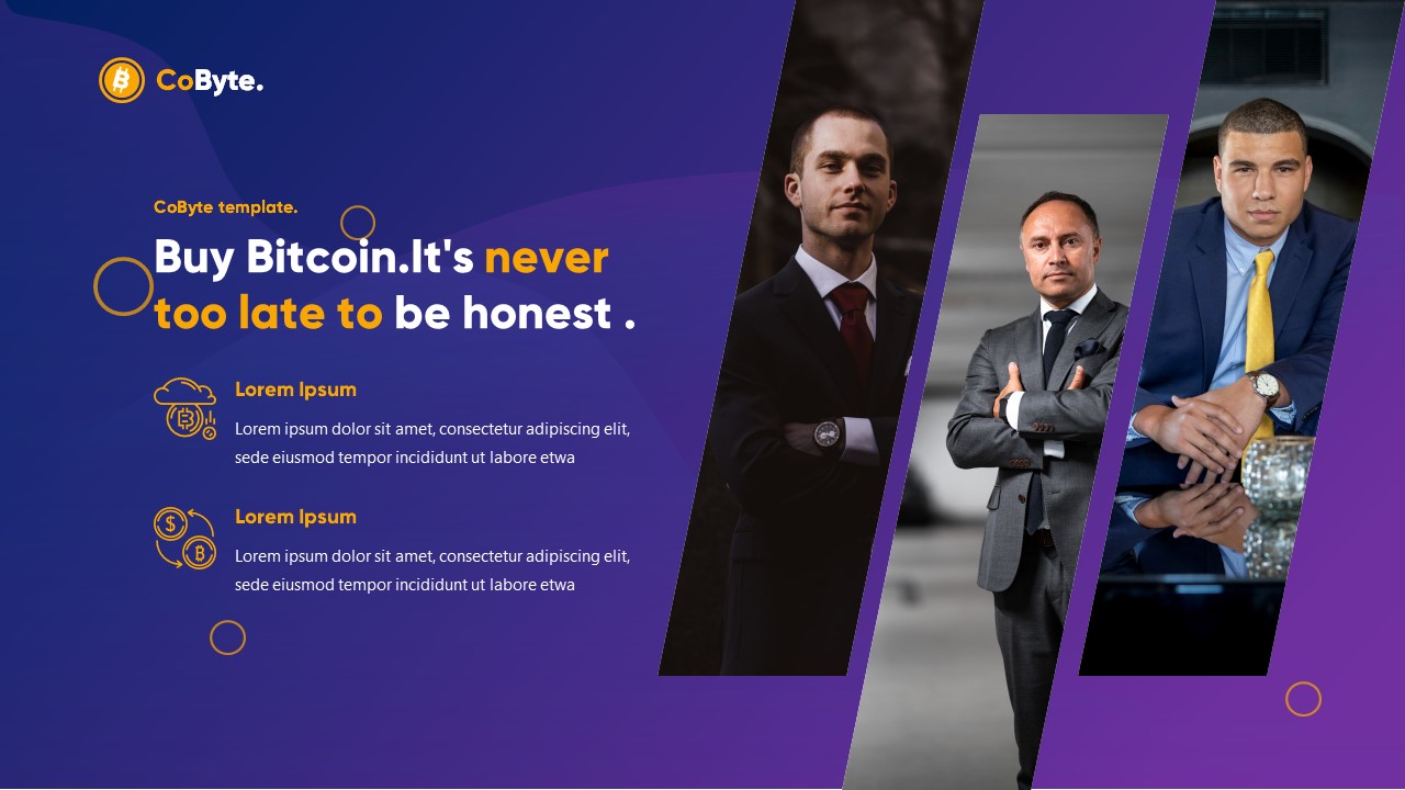 CoByte - Cryptocurrency Blokchain Keynote Template by onelinerdesign