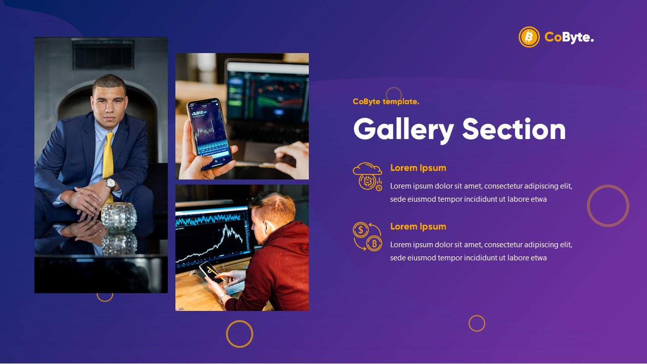 CoByte - Cryptocurrency Blokchain Keynote Template by onelinerdesign