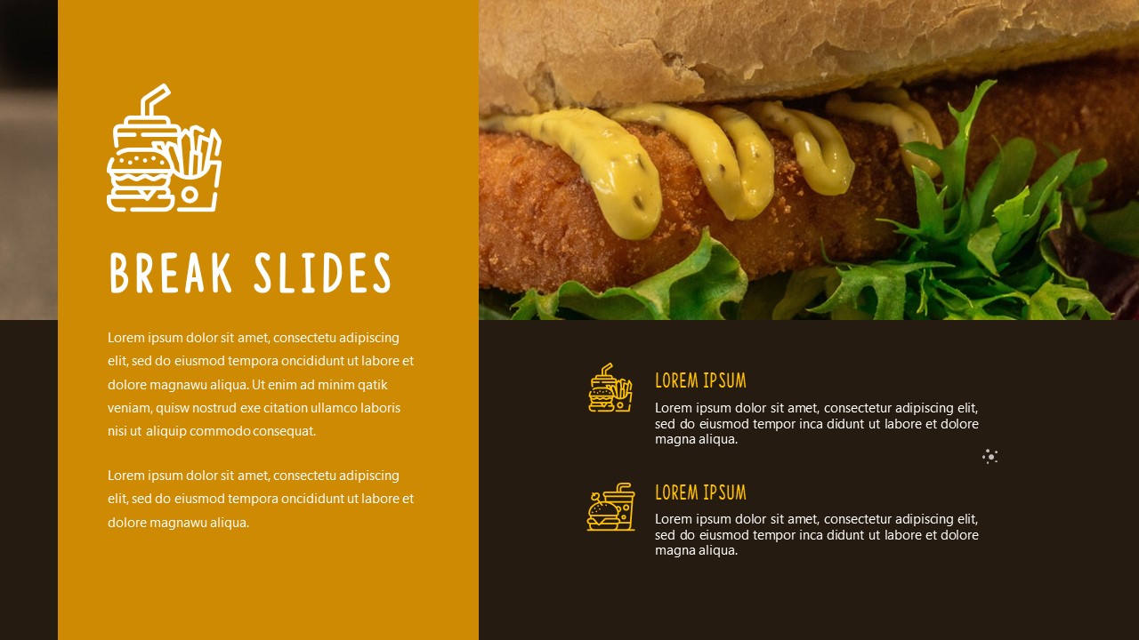 BURKING - Junk Foods Keynote Template by onelinerdesign | GraphicRiver