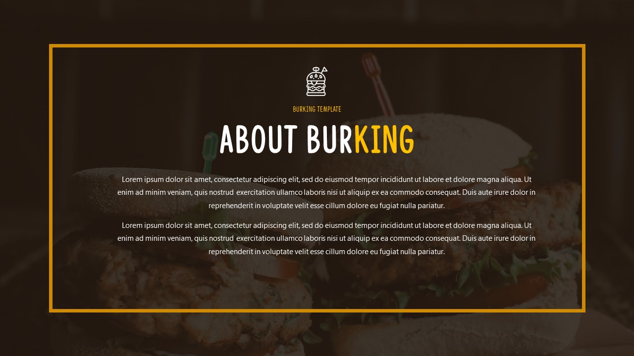 BURKING - Junk Foods Keynote Template by onelinerdesign | GraphicRiver