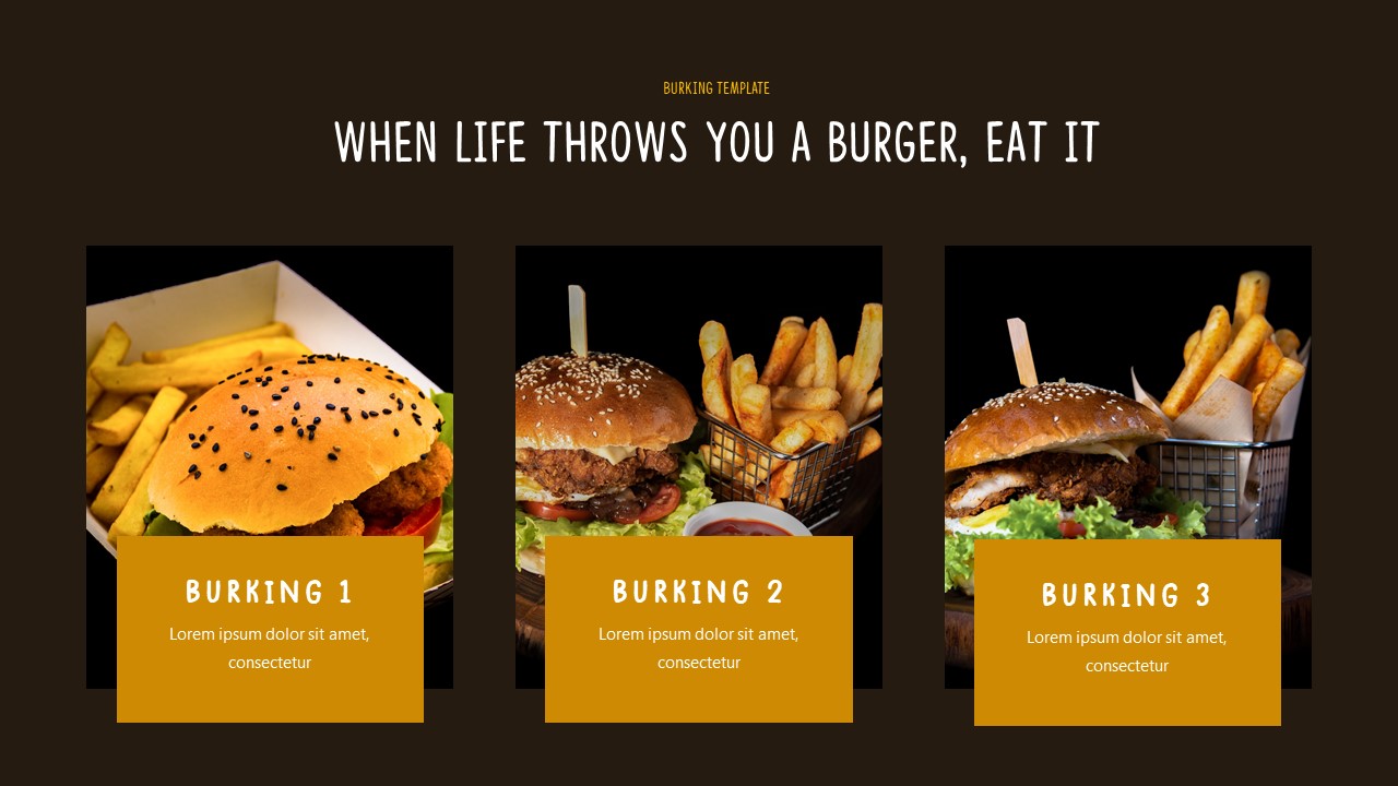 BURKING - Junk Foods Keynote Template by onelinerdesign | GraphicRiver