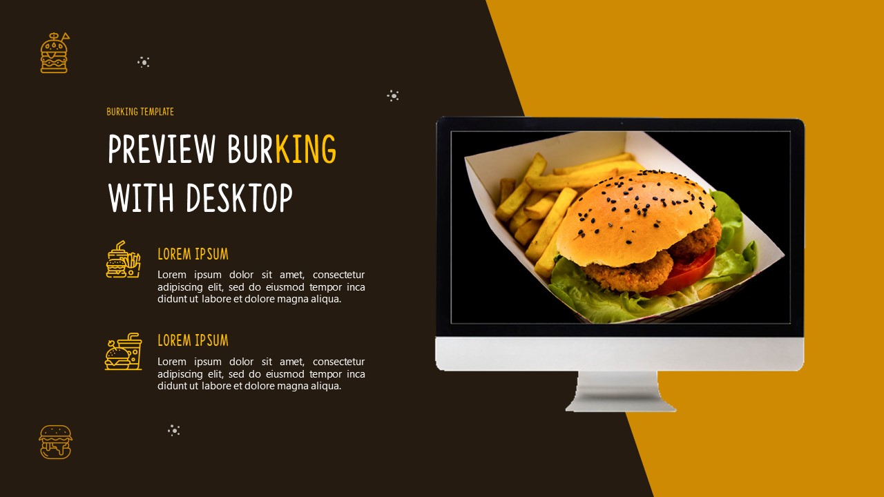 BURKING - Junk Foods Keynote Template by onelinerdesign | GraphicRiver