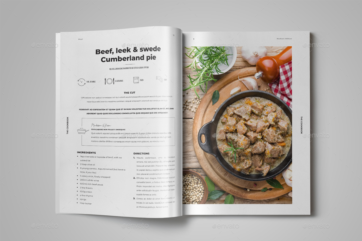 Cookbook / Recipe Book Template, Print Templates | GraphicRiver