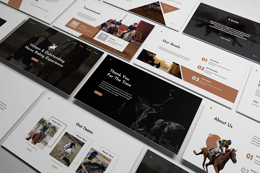 Equestrian Google Slides Presentation Template, Presentation Templates