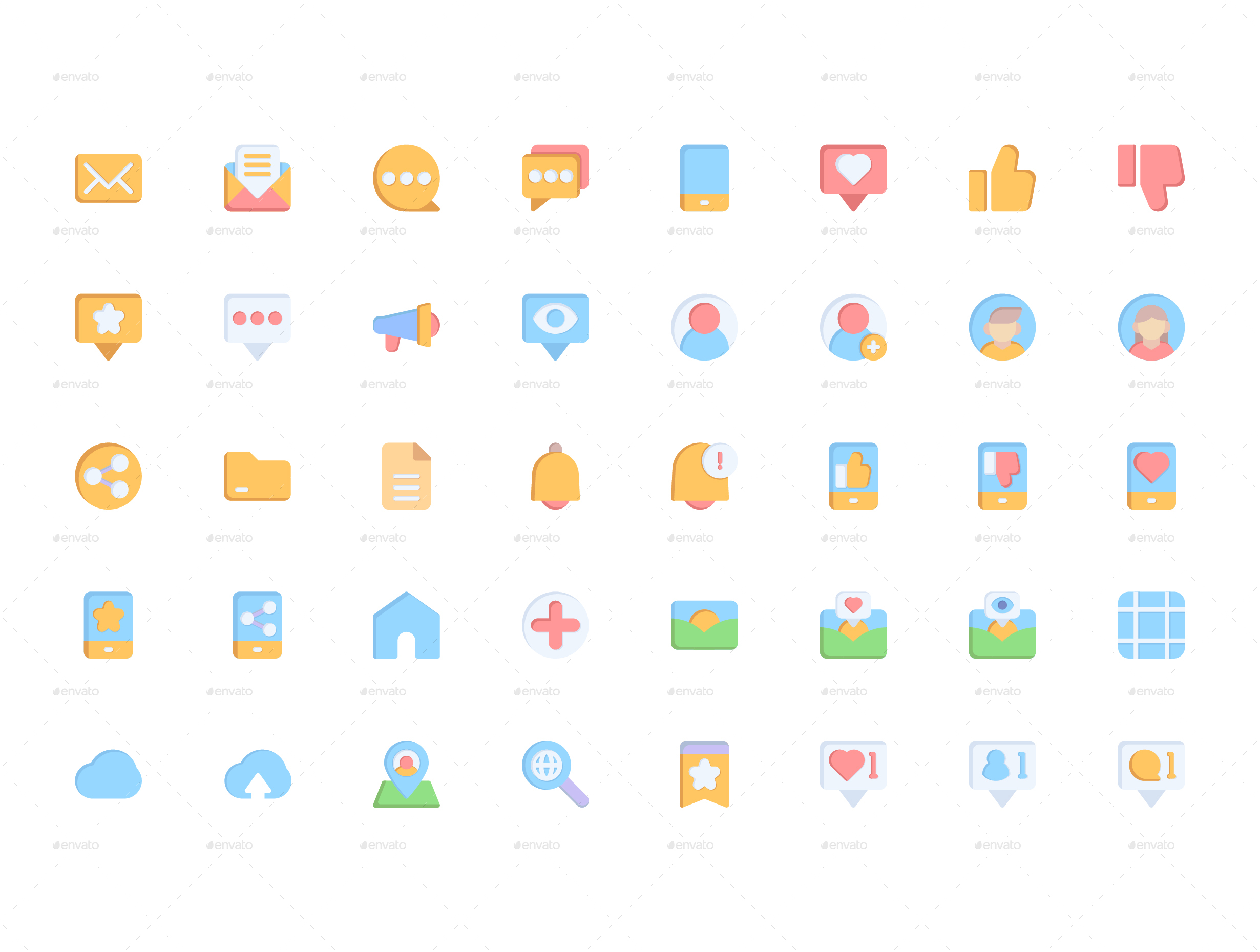 Social Media Icon Pack, Icons | GraphicRiver