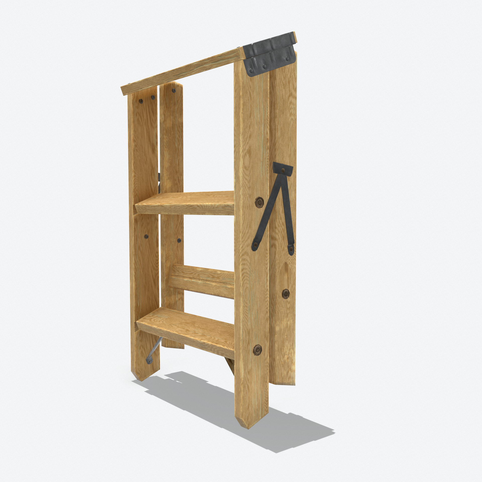 Wooden Ladder Animated RIG PBR by Cerebrate | 3DOcean