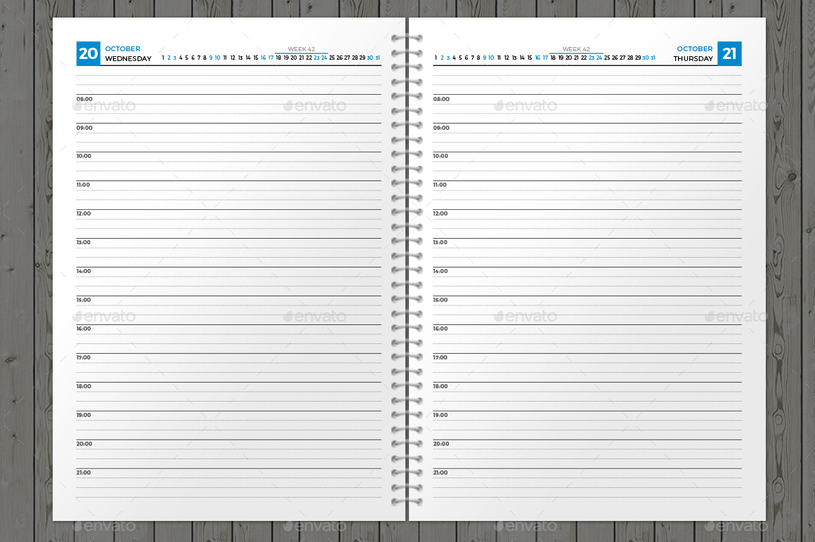 Daily Planner 2021, Print Templates | GraphicRiver