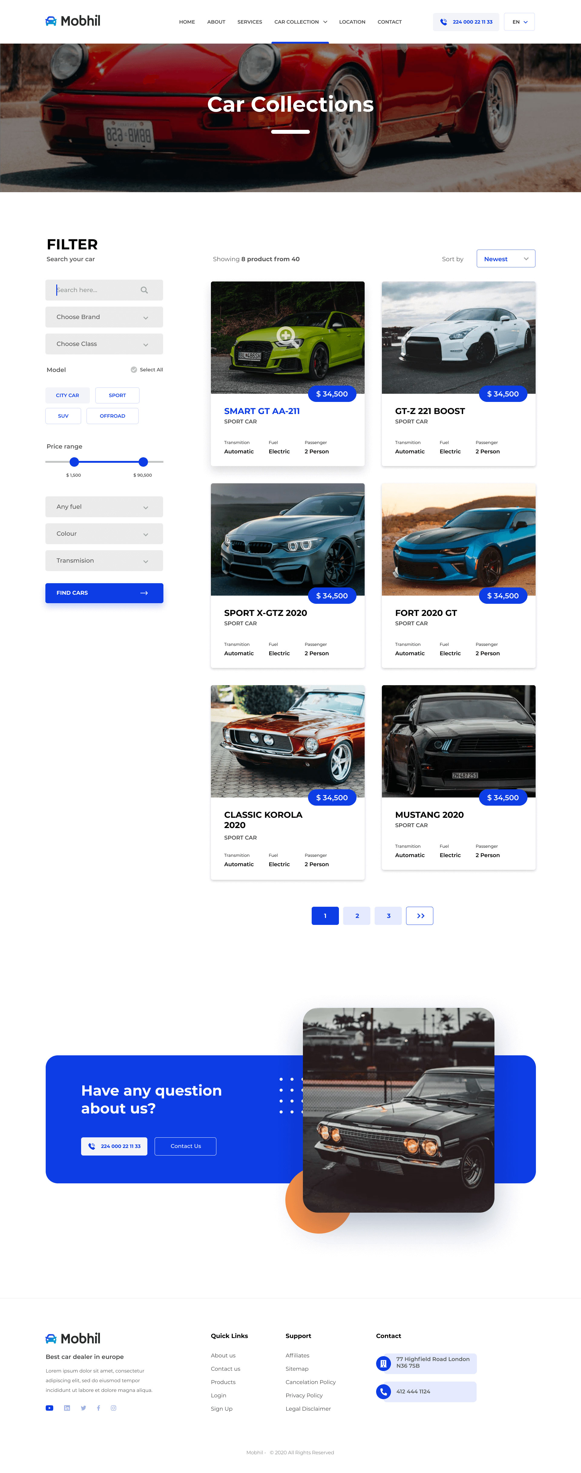 Mobhil Car Dealer Website Figma Template by peterdraw | ThemeForest