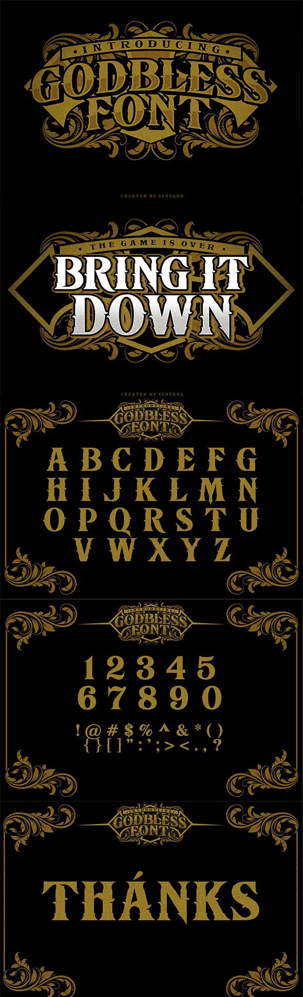 Godbless Font, Fonts | GraphicRiver