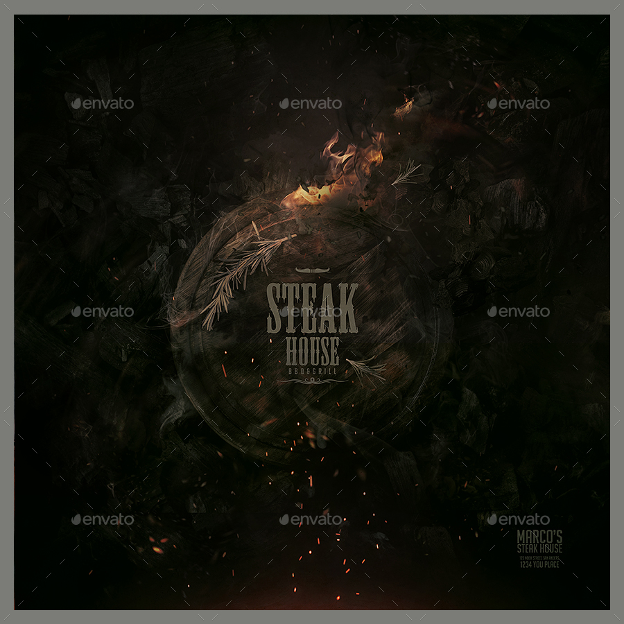 Steak House Bar Menu Template, Print Templates | GraphicRiver