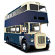 blue double decker bus, Vectors | GraphicRiver