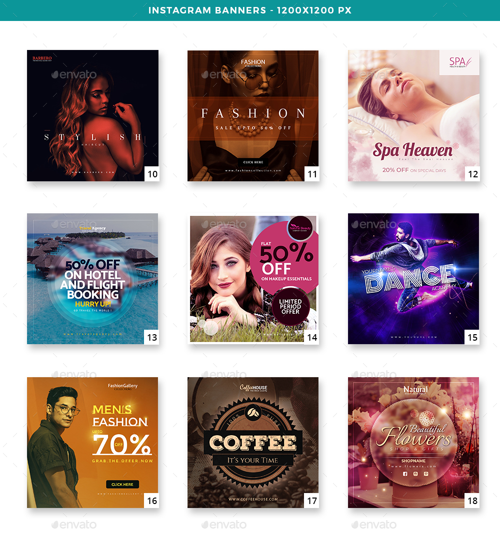 20 Instagram Banners, Web Elements | GraphicRiver