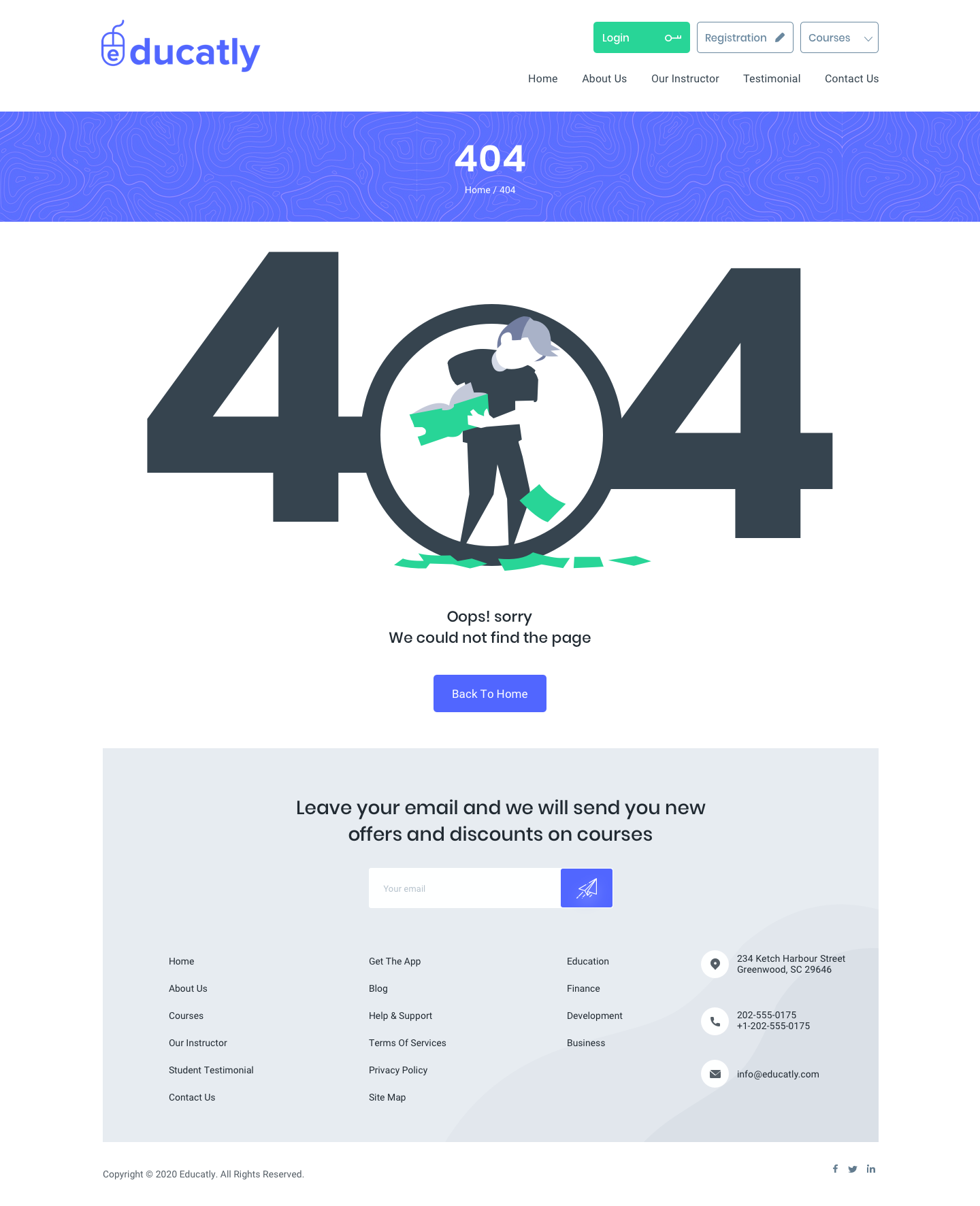 Educatly | E-Learning Website Sketch Template by WordPress-Studio ...