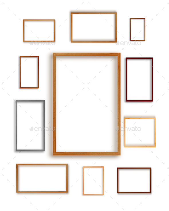 photo frame texture sets isolated on white background Stock Photo by ...