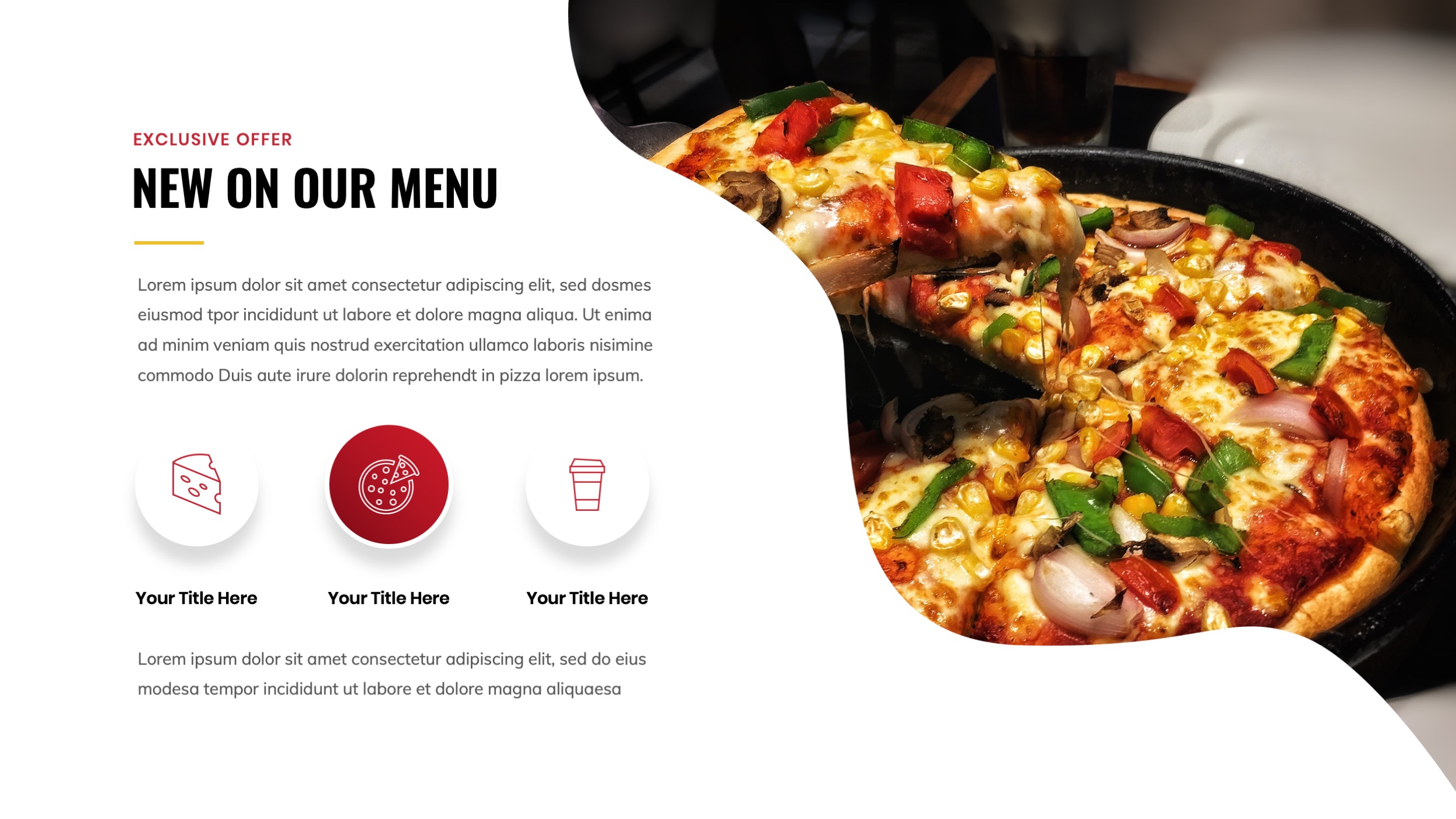 Pizza and Fast Food Presentation Keynote Template, Presentation Templates
