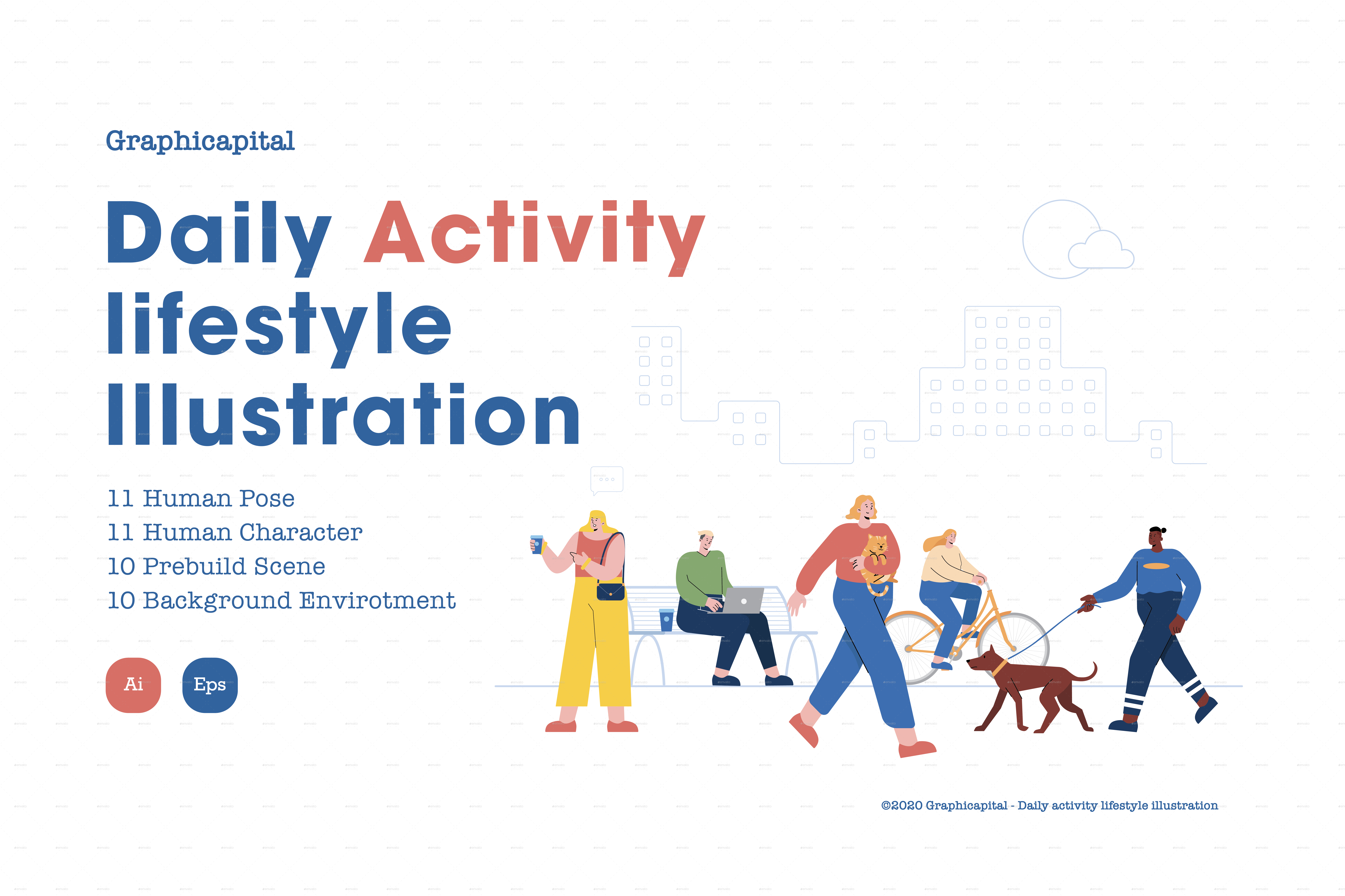 Daily Activity Lifestyle Illustration, Vectors | GraphicRiver