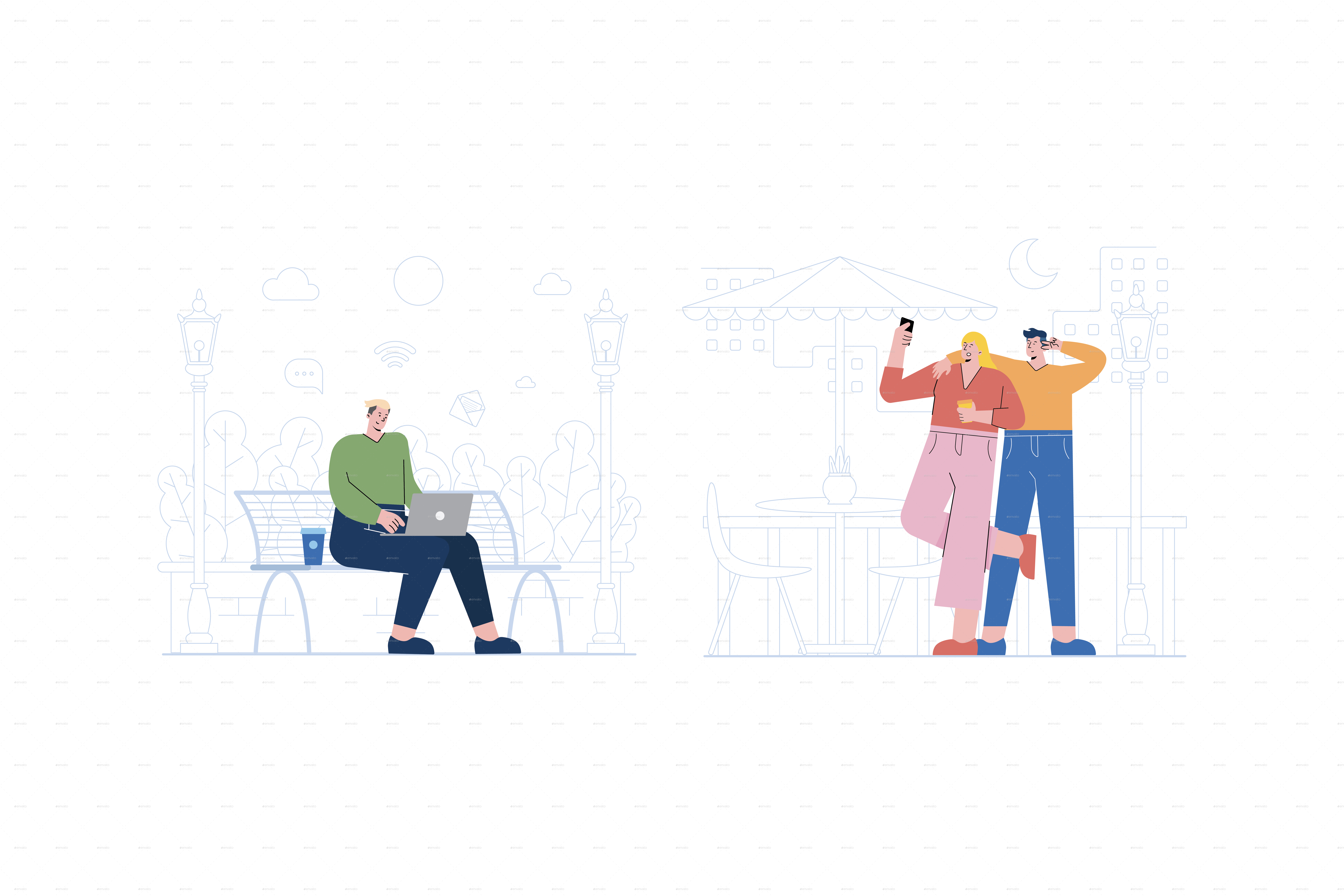 Daily Activity Lifestyle Illustration, Vectors | GraphicRiver