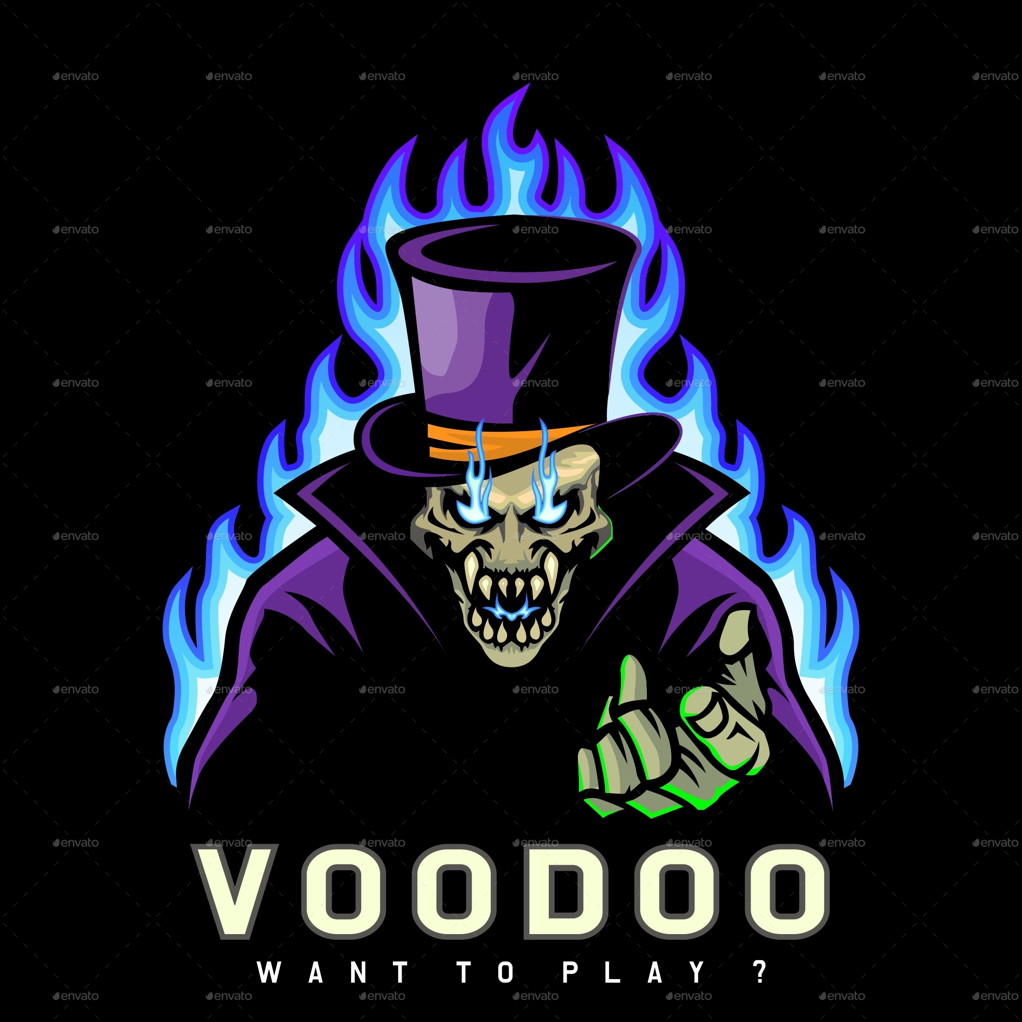 Voodoo Priest E-sport Logo Template, Logo Templates | GraphicRiver