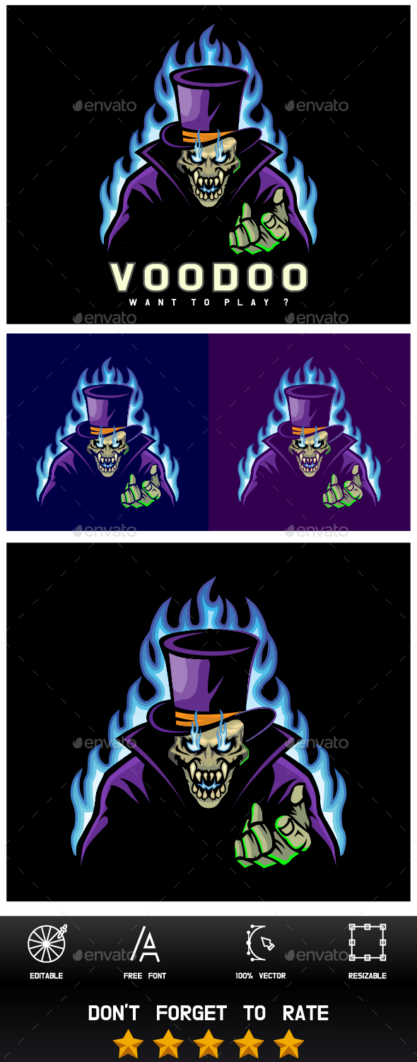 Voodoo Priest E-sport Logo Template, Logo Templates | GraphicRiver
