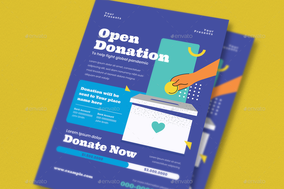 Open Donation Flyer Set, Print Templates | GraphicRiver
